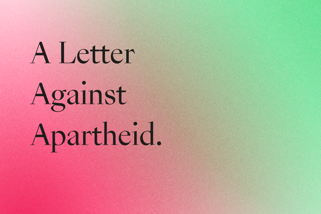 A Letter Against Apartheid | Angela YT Chan